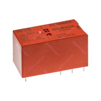 رله کتابی شراک ارتفاع کوتاه 24 ولت 16 آمپر 8 پایه SCHRACK RT314024 ...